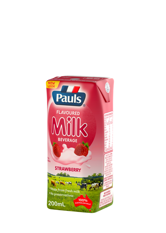 Strawberry Flavoured Milk Beverage 200 ML | Pauls Export Website