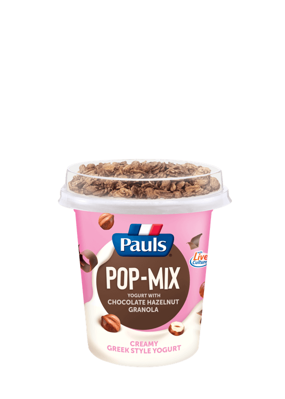 NEW Pauls Pop-Mix Yoghurt Chocolate Hazelnut Granola 130g | Pauls ...