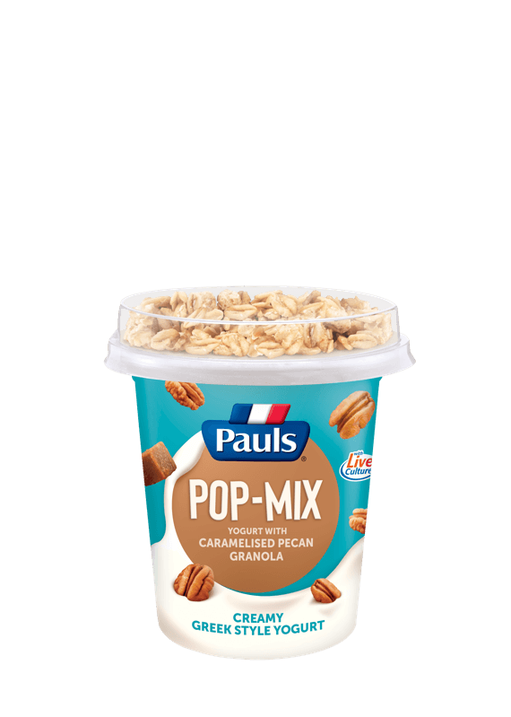 Pauls Pop-Mix Caramelised Pecan Granola Yoghurt 130g | Pauls Export Website